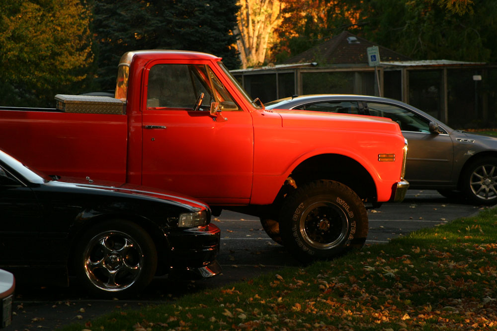Restored 1972 Chevy 4x4 3/4 Ton, Painted 1969 Camaro's "Hugger" Orange ...
