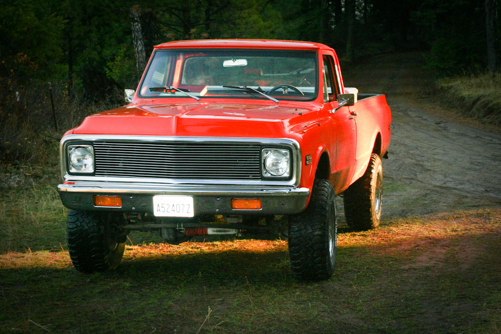 Restored 1972 Chevy 4x4 3/4 Ton, Painted 1969 Camaro's "Hugger" Orange ...