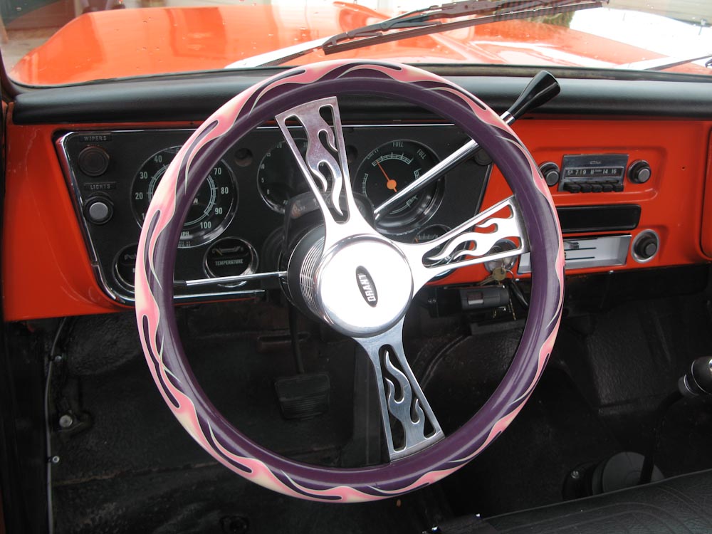 Restored 1972 Chevy 4x4 3/4 Ton, Painted 1969 Camaro's "Hugger" Orange ...